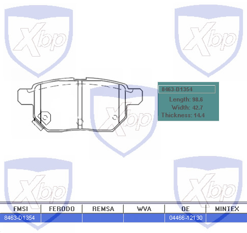 BPD1354 - D1354-8463 - TOYOTA Corolla Rear 2014-2014 Mexico - Xtender