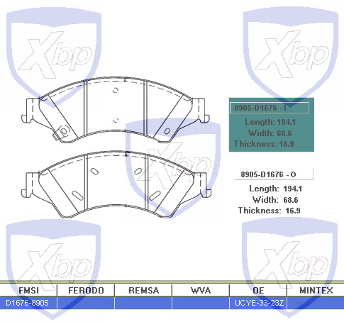 BPD1676 - D1676-8905 - FORD TRUCK Ranger Front 2014-2016 Latin America ...