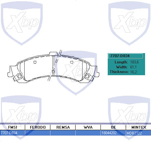 BPD834 - D834-7707 - CHEVROLET TRUCK Silverado 1500 Rear 2003-2003 4 ...